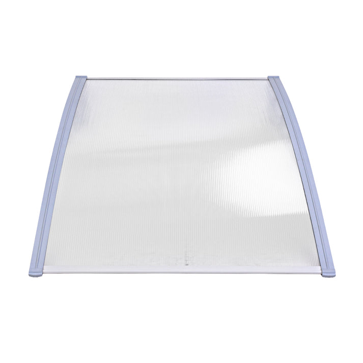 Instahut Window Door Awning Canopy 1.5mx4m Transparent Sheet Grey – Oz ...