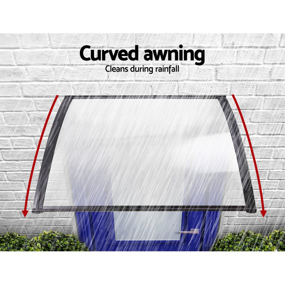Instahut Window Door Awning 1mx1m Transparent Panel – Oz Goods Depot