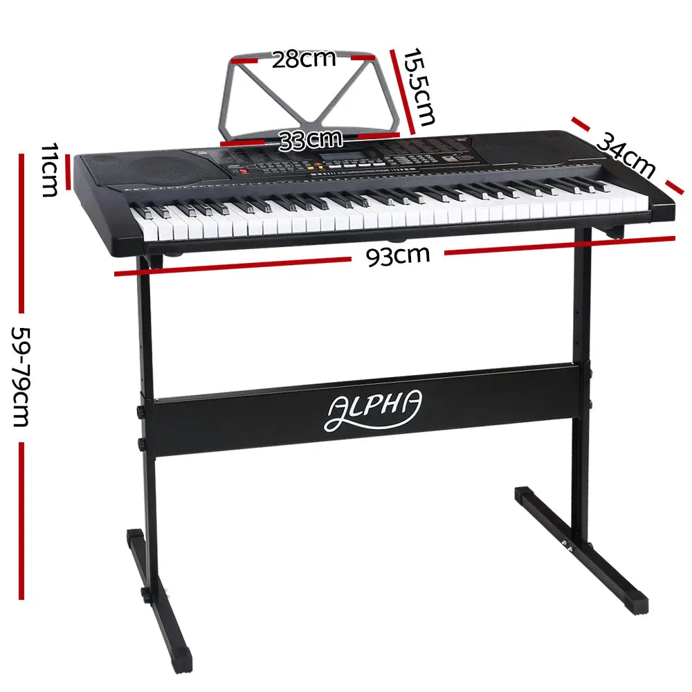 Alpha 61 Keys Electronic Piano Keyboard Digital Electric w/ Stand – Oz ...