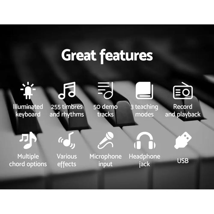 Alpha 61 Keys Electronic Piano Keyboard Digital Electric w/ Stand – Oz ...