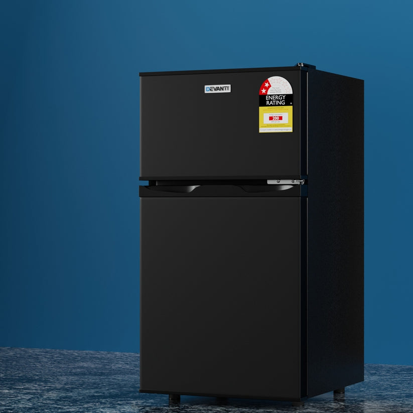 Devanti 85L Bar Fridge Mini Freezer Refrigerator Black – Oz Goods Depot
