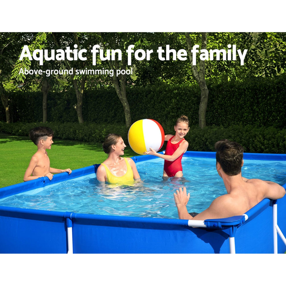Bestway Swimming Pool 400x211x81cm Steel Frame Above Ground Pools 5700 ...