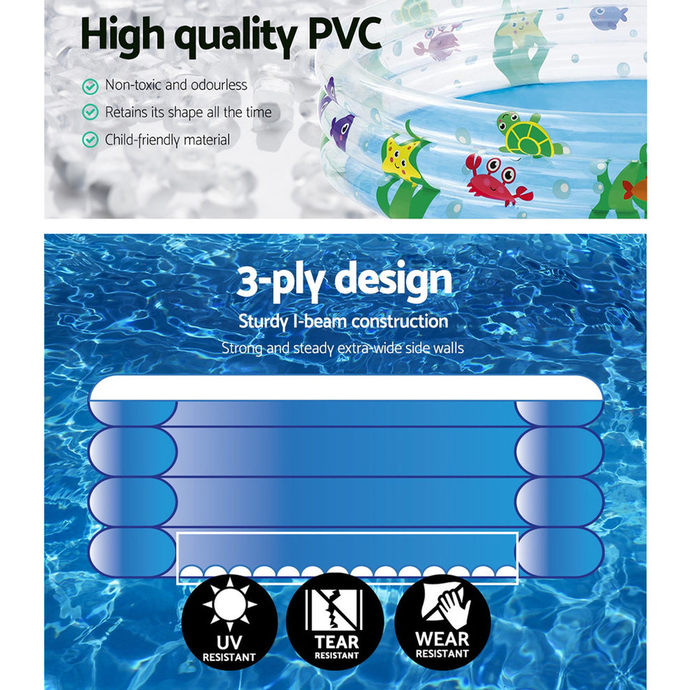 Bestway Swimming Pool Above Ground Play Kids Pools Inflatable Round Fa ...