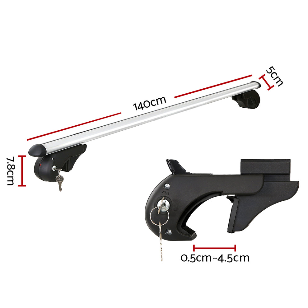 Universal Car Roof Racks Pod Cross Bars Aluminium Adjustable 123cm – Oz ...