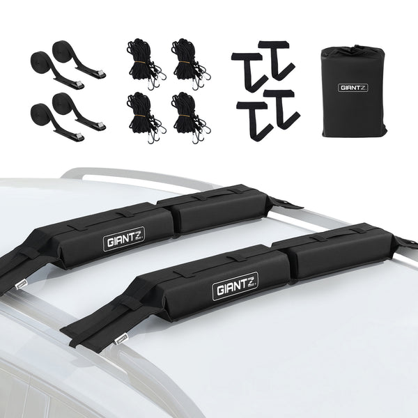 GIANTZ Kayak Roof Rack for Car, Universal Soft Roof Rack Pads for Surf ...