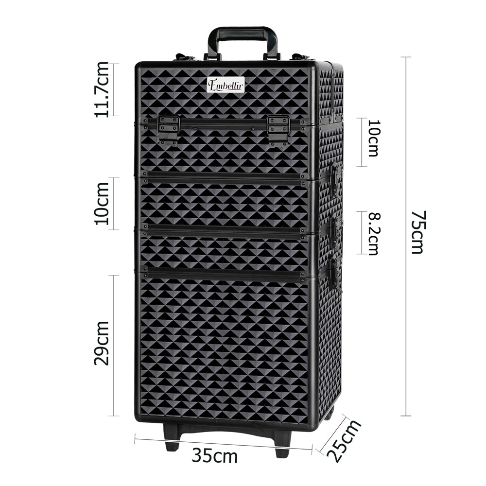 Embellir Makeup Case Beauty Trolley Cosmetic Organiser Box Travel – Oz ...