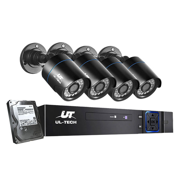 UL-tech CCTV Security System 8CH DVR 4 Cameras 1TB Hard Drive - Oz – Oz ...