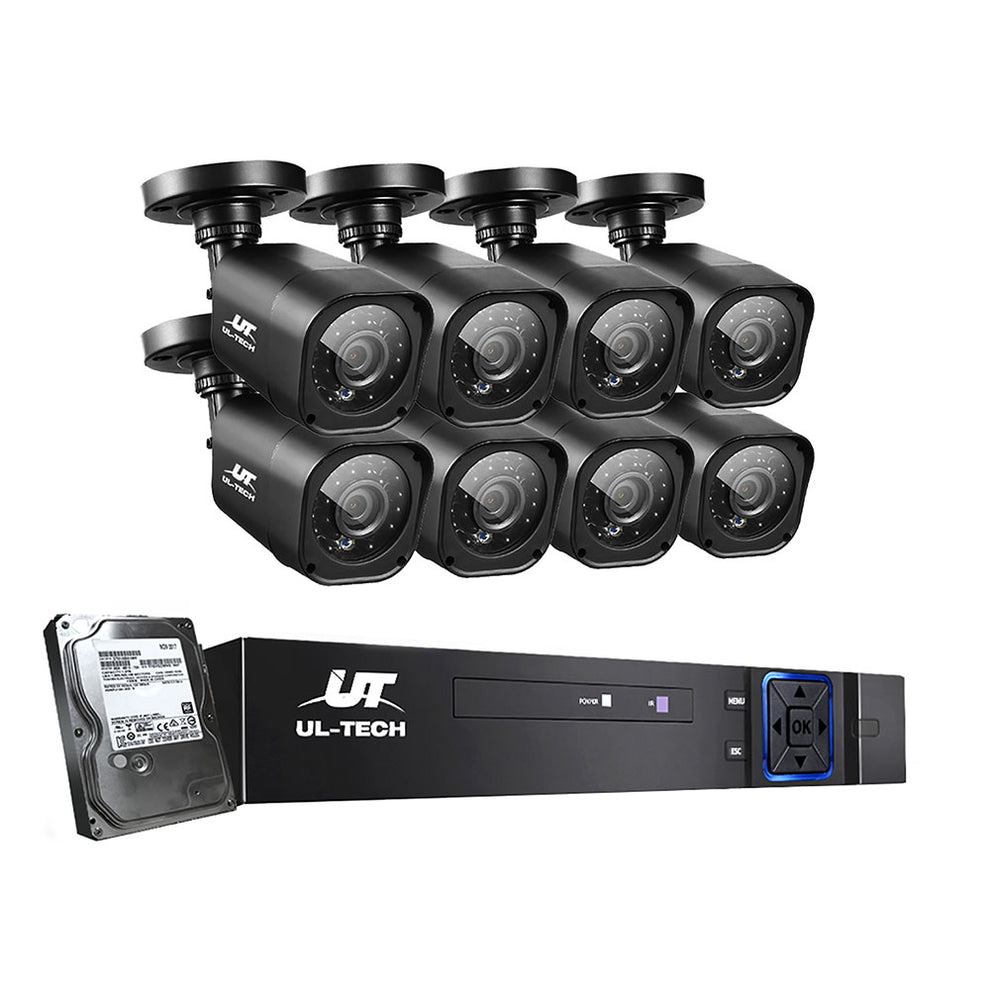UL-tech CCTV Security System 8CH DVR 8 Cameras 1TB Hard Drive - Oz – Oz ...