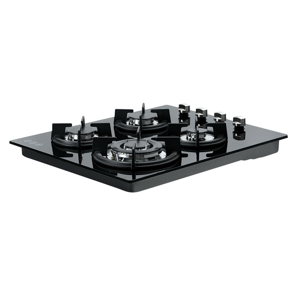 Devanti Gas Cooktop 60cm Stove Hob Black - Oz Goods Depot
