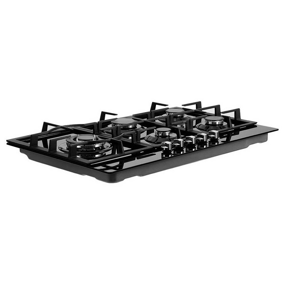 Devanti Gas Cooktop 90cm 5 Burner Black – Oz Goods Depot