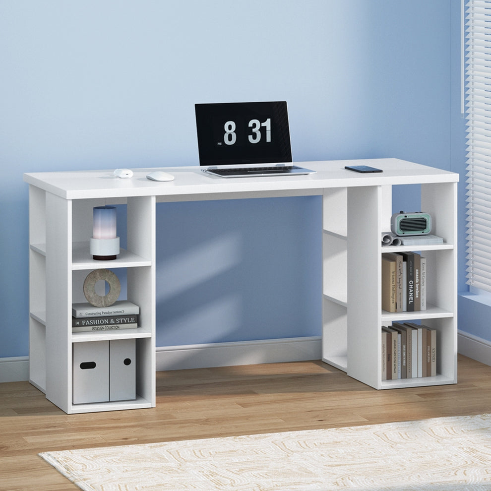 Artiss Computer Desk Bookshelf White 150CM – Oz Goods Depot