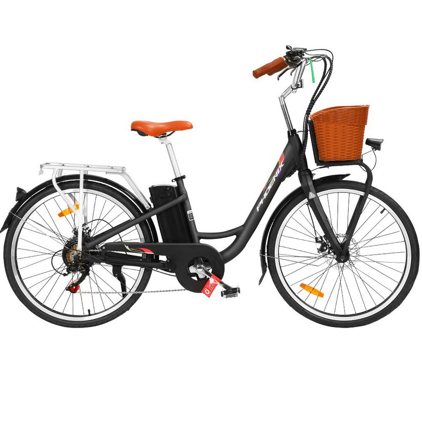 Phoenix 26 Inch Electric Bike Urban Bicycle eBike Removable Battery Bl ...