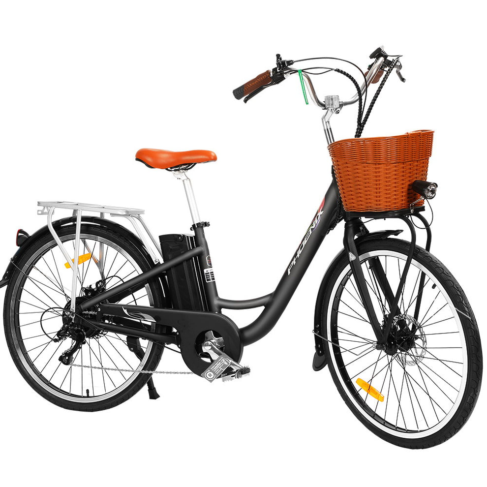 Phoenix 26 Inch Electric Bike Urban Bicycle eBike Removable Battery Bl ...