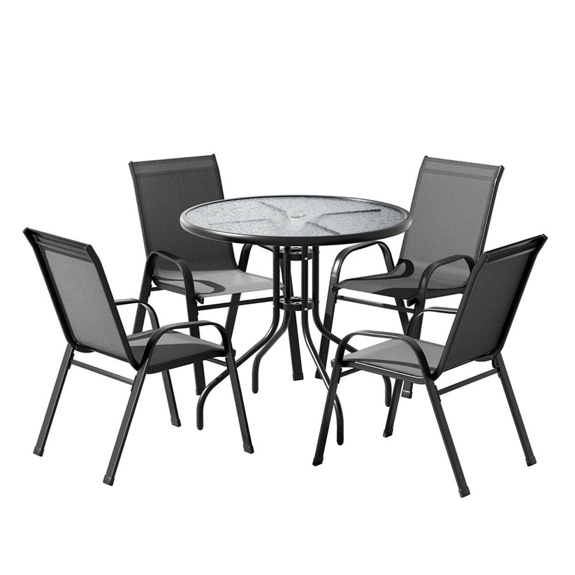 Gardeon Outdoor Dining Set Table and Chairs Patio Garden Furniture Bis ...