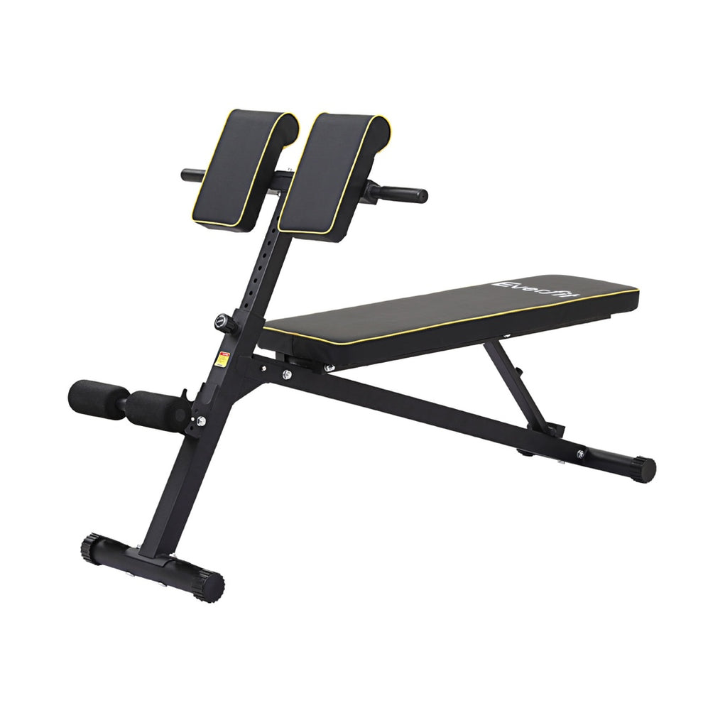 Everfit Roman Chair Adjustable Weight Bench Strength Training Preacher ...