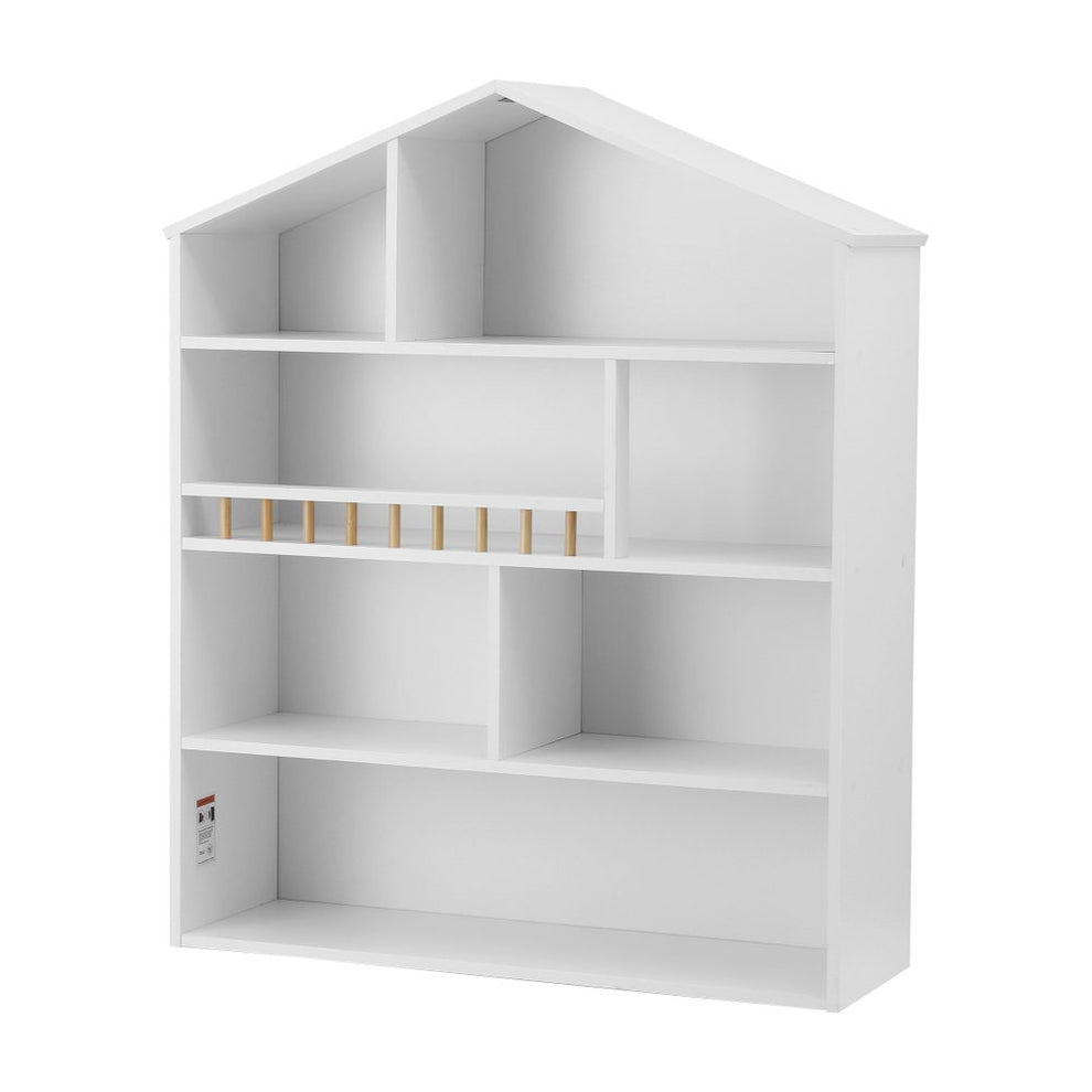 Keezi 4 Tiers Kids Bookshelf Wooden Bookcase Display Storage Organiser ...