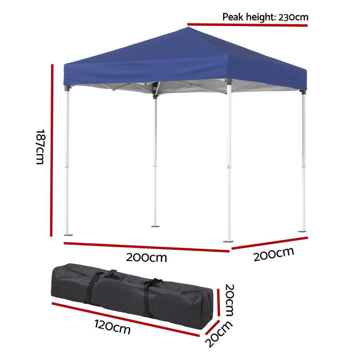 Instahut Gazebo 2x2m Outdoor Patio Garden Marquee Shade Blue - Oz – Oz ...