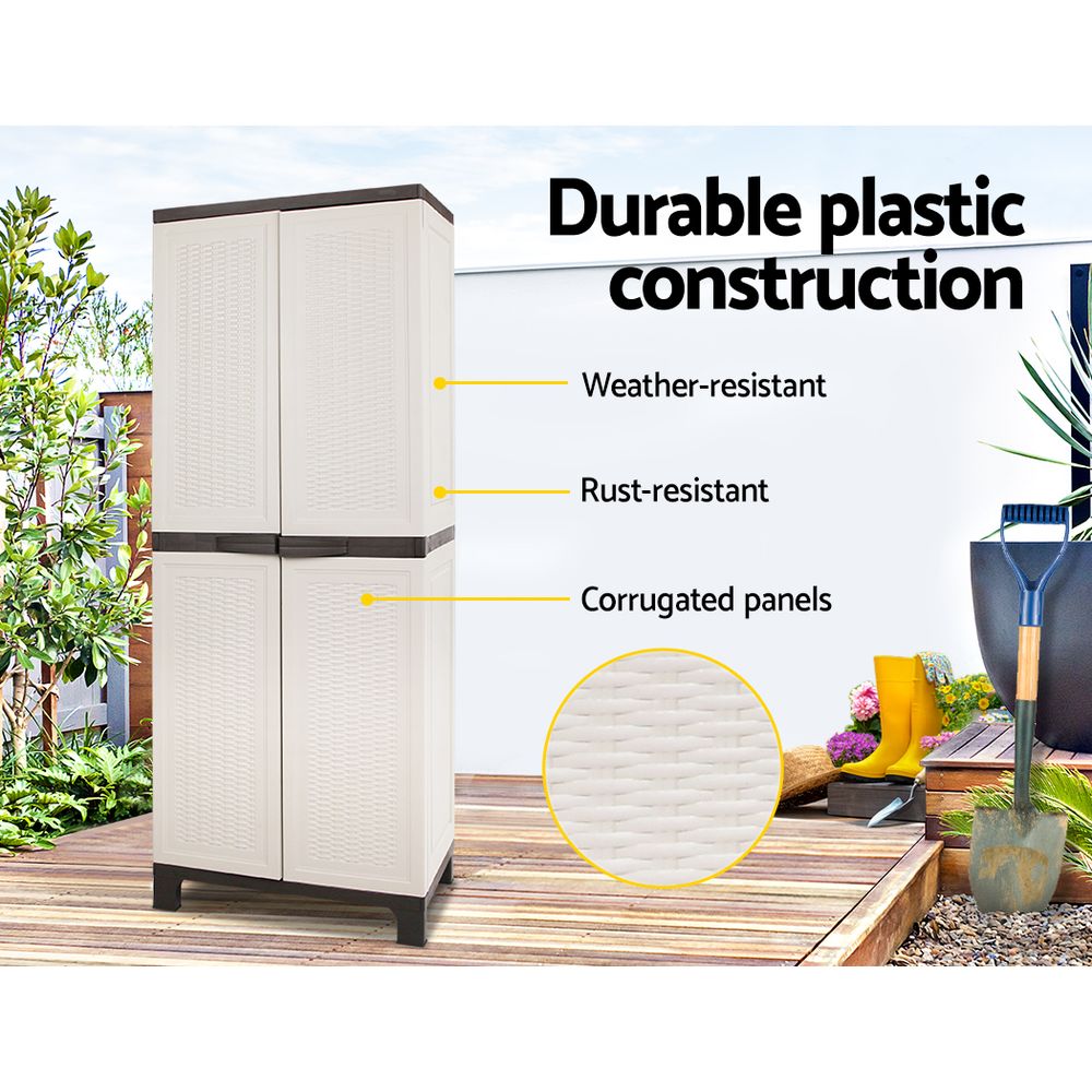 Gardeon Outdoor Storage Cabinet Box 173cm Lockable Cupboard Sheds – Oz ...