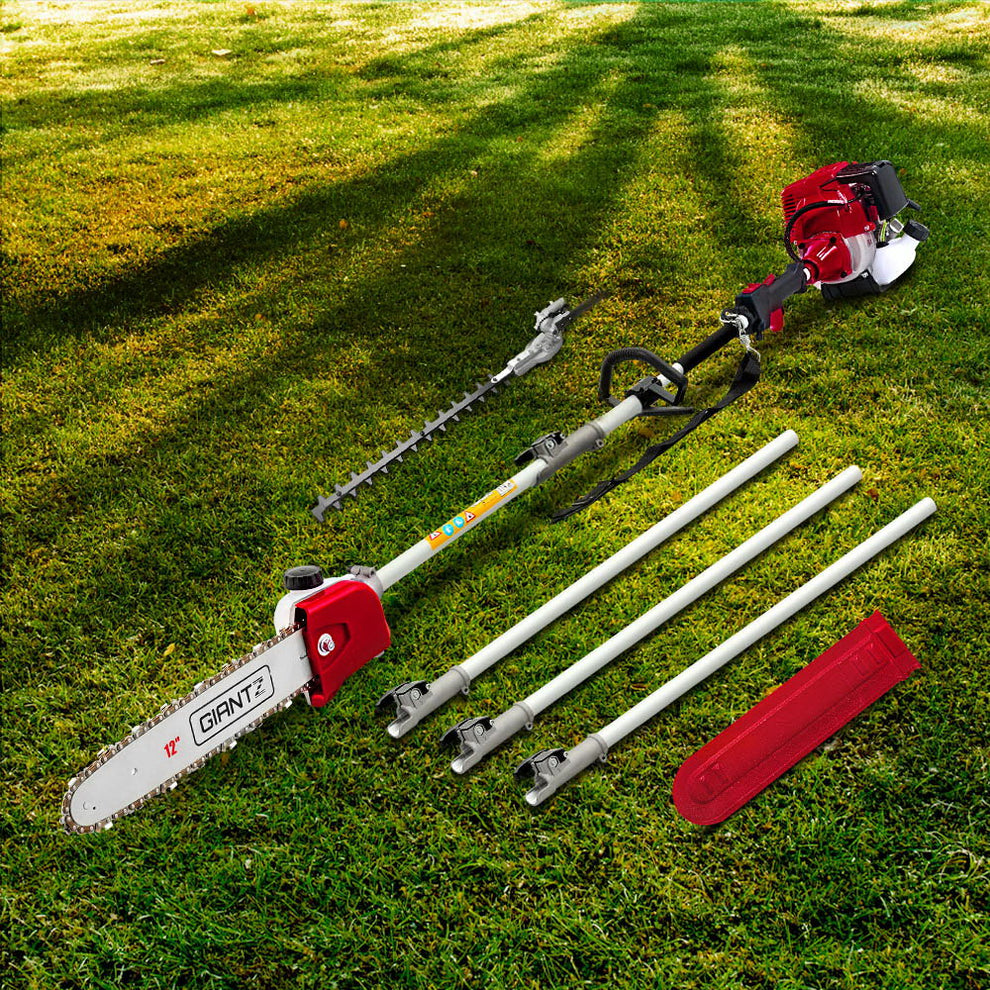 Giantz 40CC Pole Chainsaw Hedge Trimmer 12in Chain Saw 4-Stroke 4.3m ...