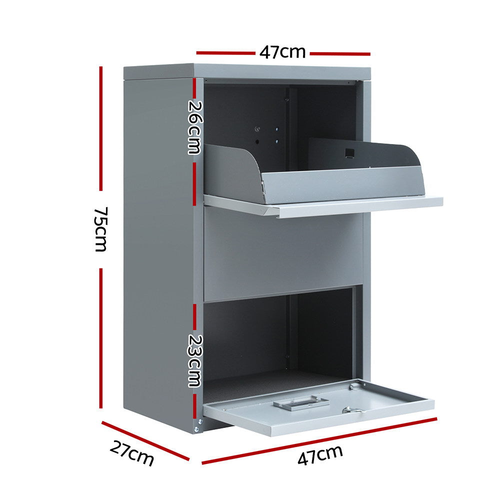 Gardeon Parcel Letterbox Drop Box Package Grey – Oz Goods Depot