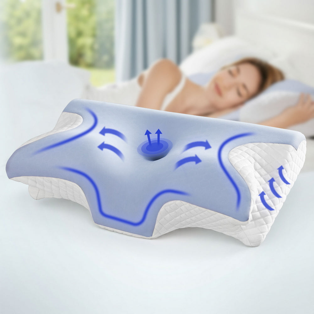 Giselle Bedding Memory Foam Pillow Ergonomic Contour – Oz Goods Depot