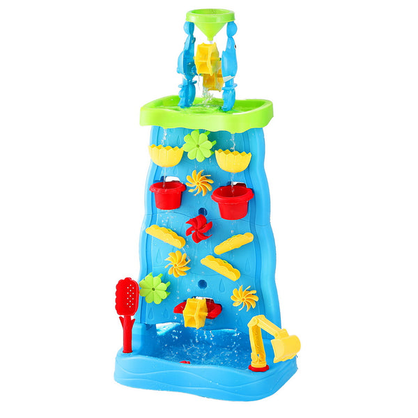 Keezi Kids Sand and Water Table Waterfall Wall Sandpit Toys Beach Shov ...