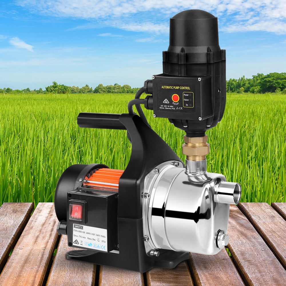 Giantz Garden Water Pump 1500W Max. High Pressure Tank Rain Farm Irrig ...