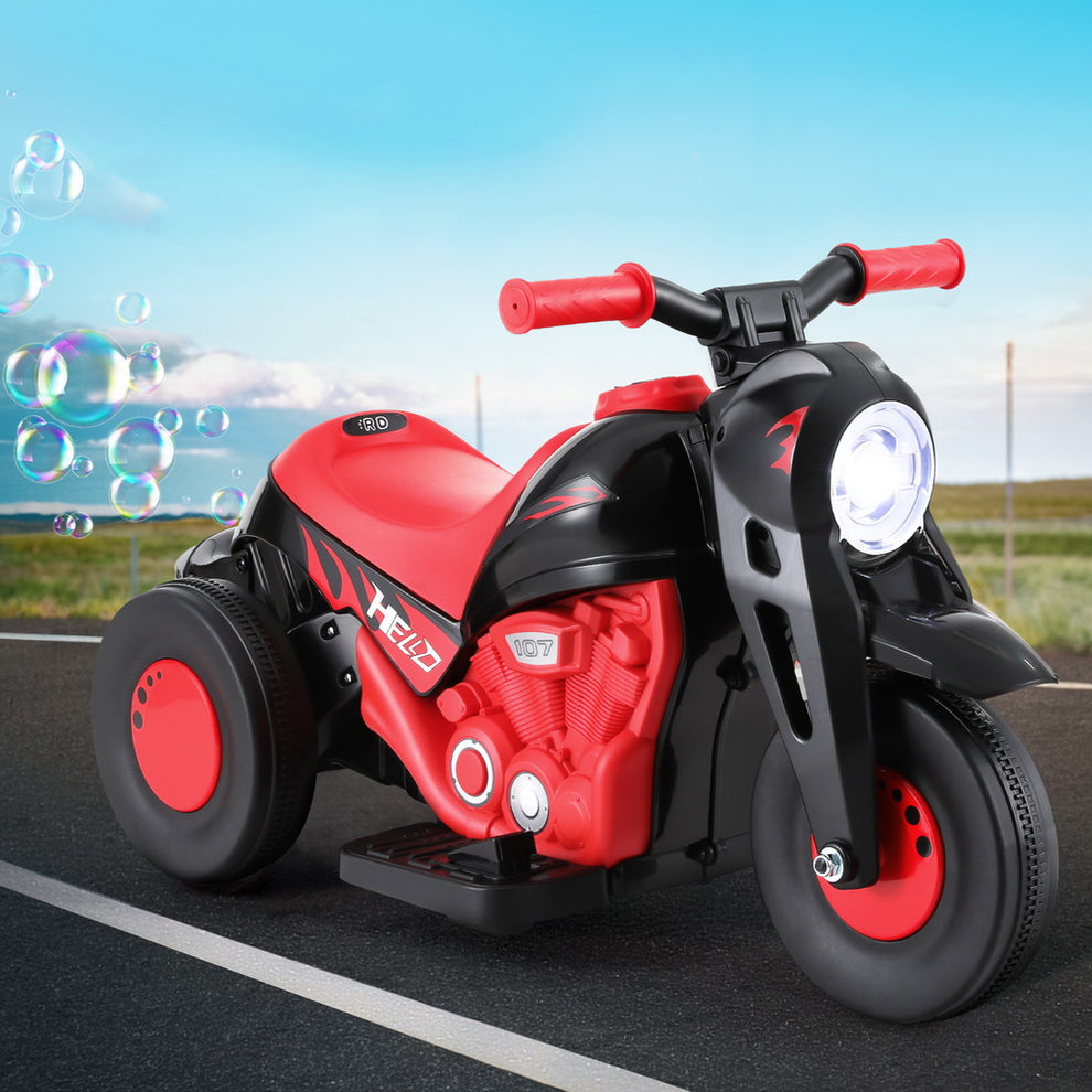 Rigo Kids Ride On Car Motorcycle Motorbike with Bubble Maker Electric ...