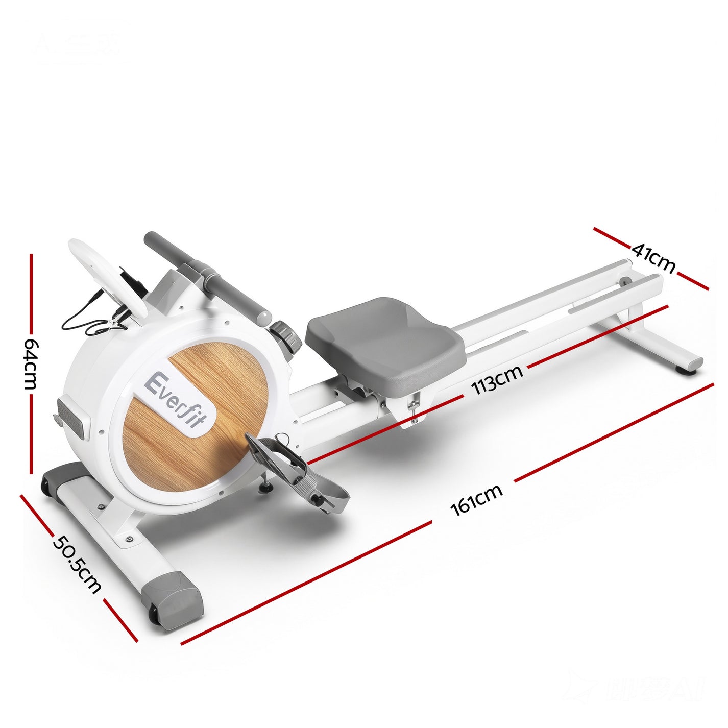 Everfit Rowing Machine for Home Magnetic Rowing Machine App Compatible ...