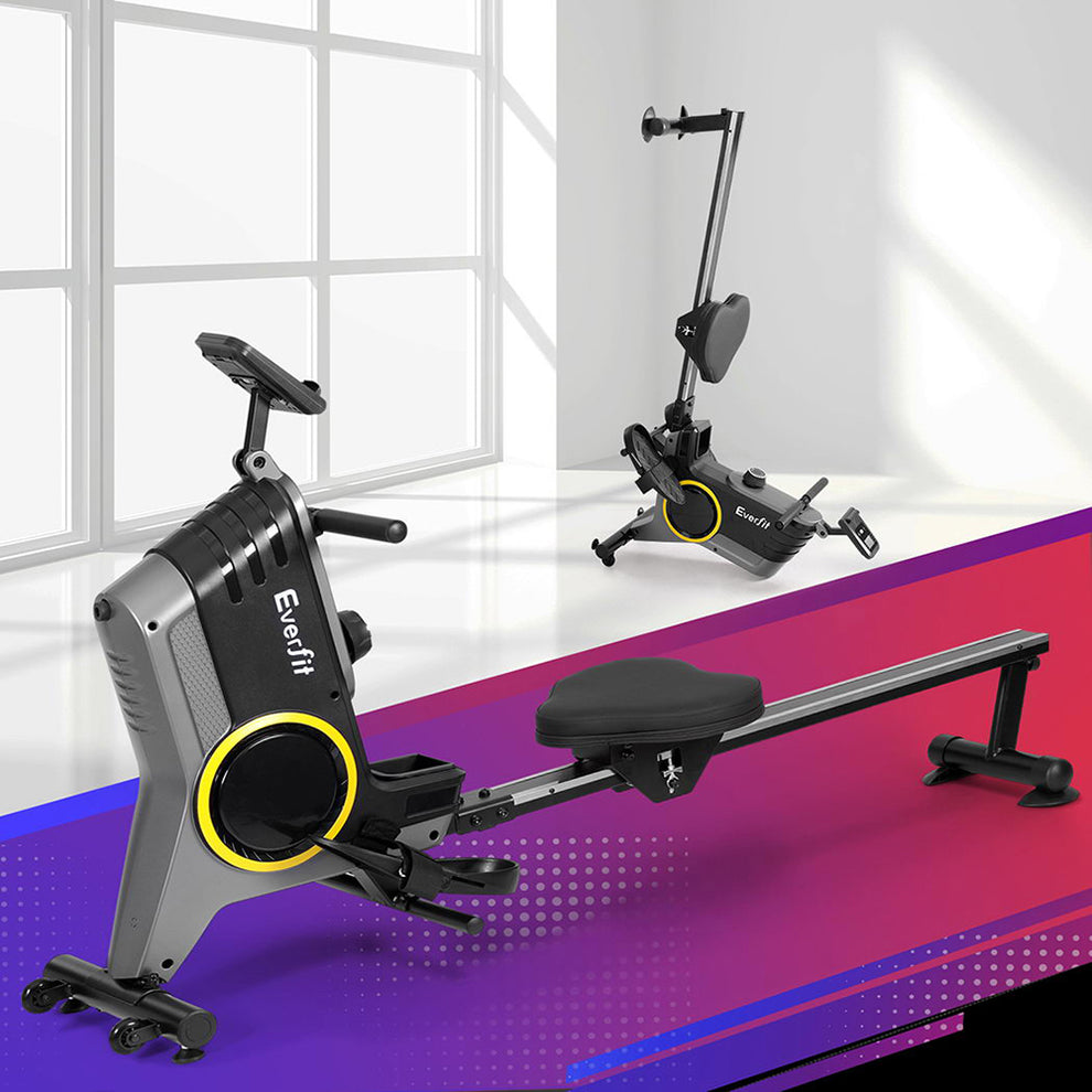 Everfit Rowing Machine 12 Levels Magnetic Rower Fitness Gym Cardio Wor ...