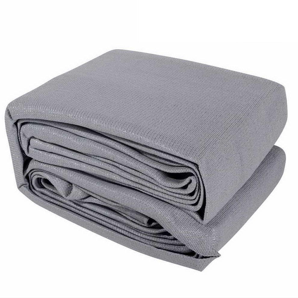 Instahut Shade Sail 4x5m Rectangle 280GSM 98% Grey Shade Cloth – Oz ...