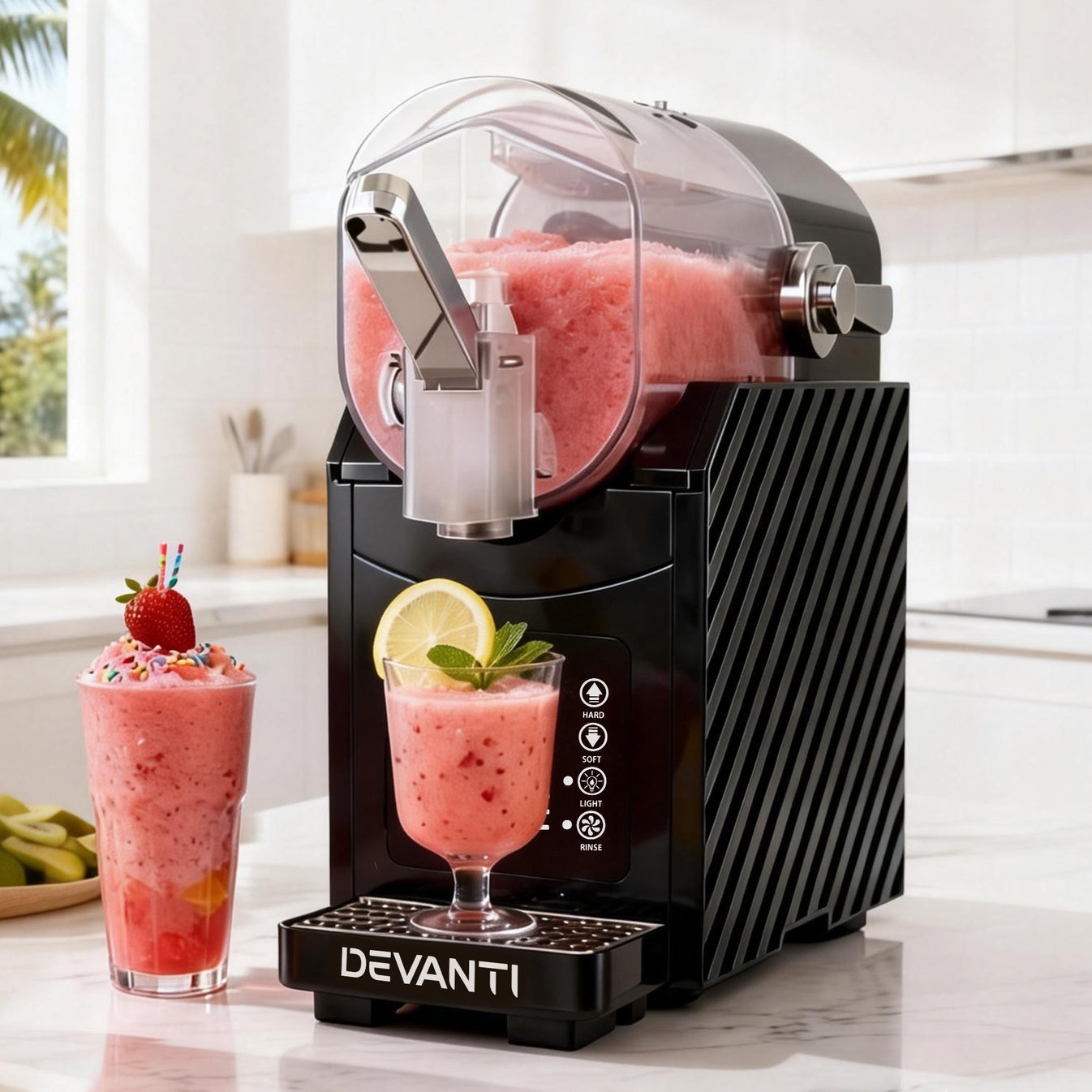 Devanti 1.8L Slushie Machine Maker Frozen Smoothies Milkshakes Black ...
