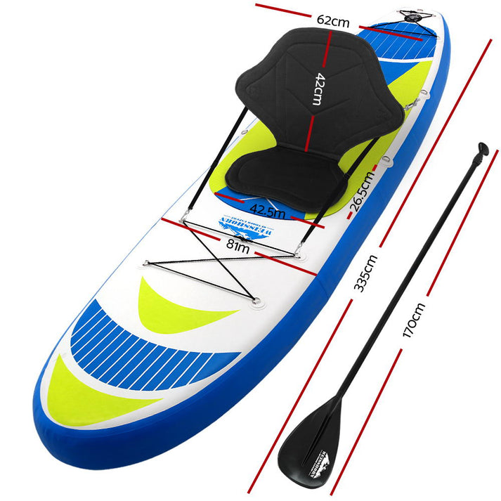 Weisshorn Stand Up Paddle Board 11ft Inflatable SUP Surfboard Paddlebo ...