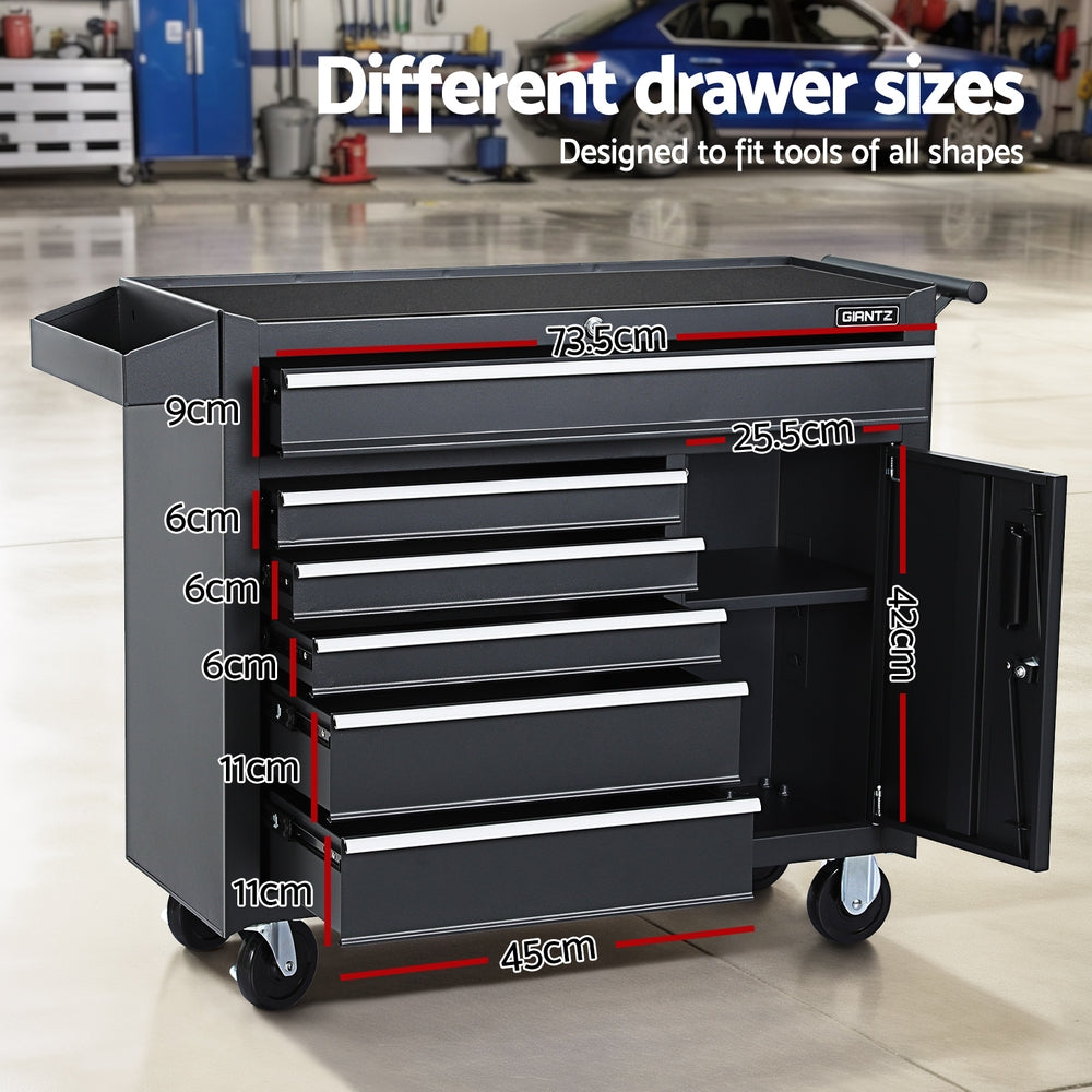 Giantz 6 Drawer Tool Box Chest Cabinet Toolbox Storage Garage – Oz ...