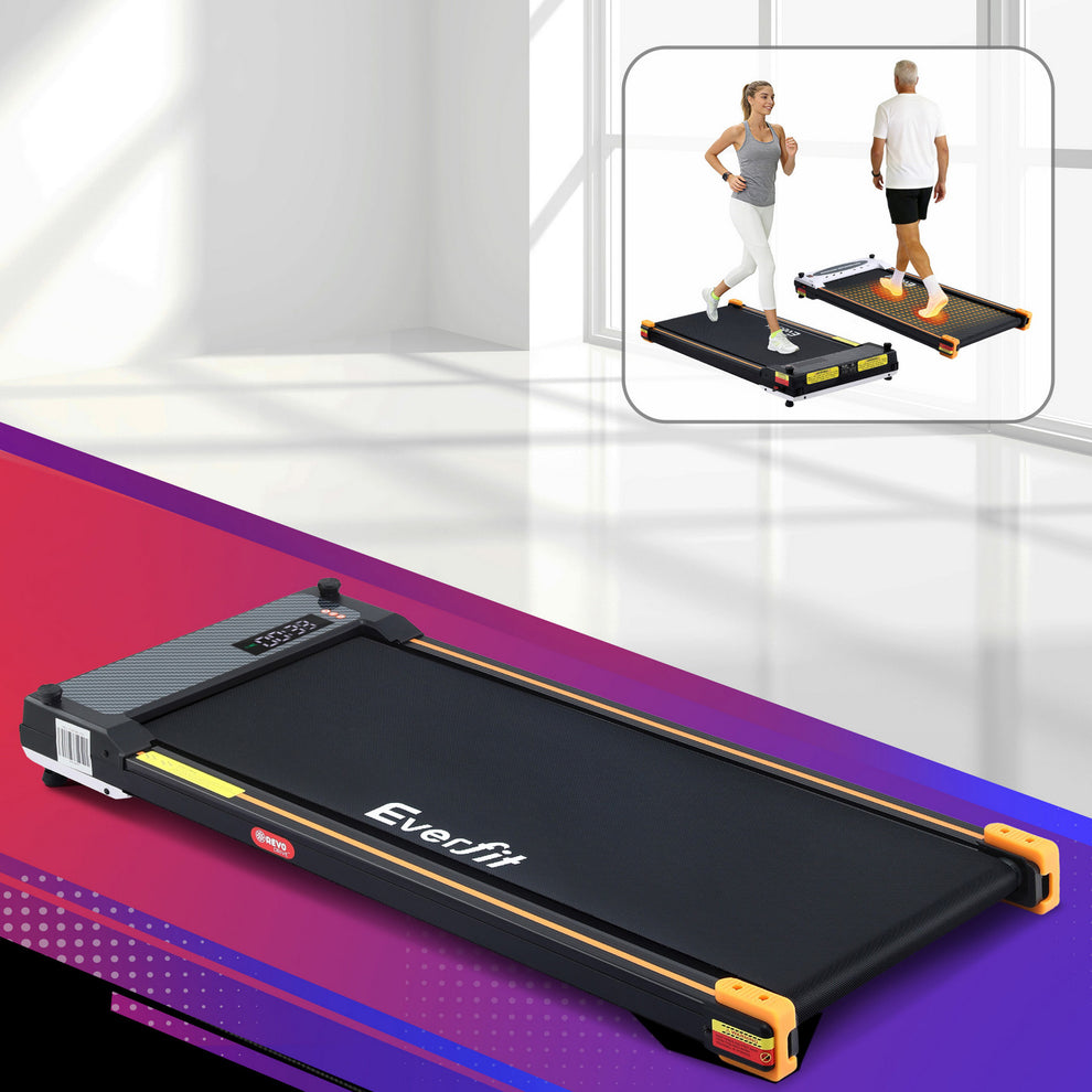 Everfit 2 Side Walking Pad Treadmill with Massage Function Fitness 380 ...