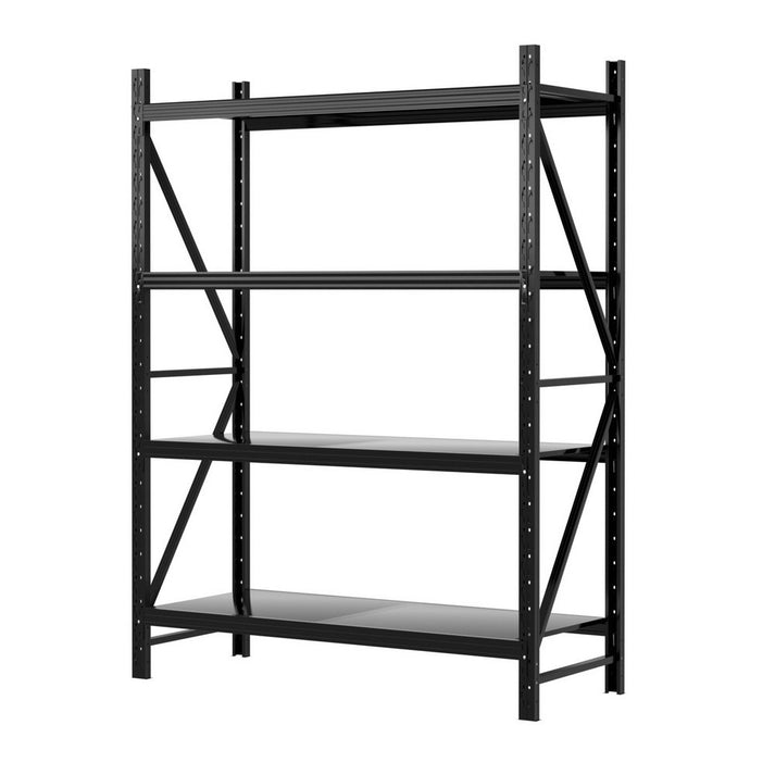 2Mx1.5M Giantz Garage Shelving Warehouse Rack Black - Oz Goods Depot