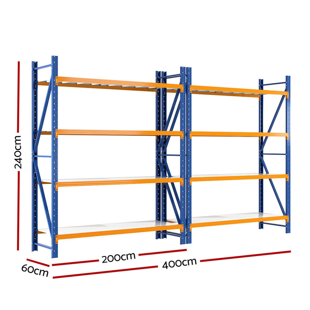 Giantz 4Mx2.4M Garage Shelving Warehouse Rack - Oz Goods Depot