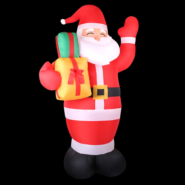 Jingle Jollys Christmas Inflatable Santa 2.4M Illuminated Decorations ...