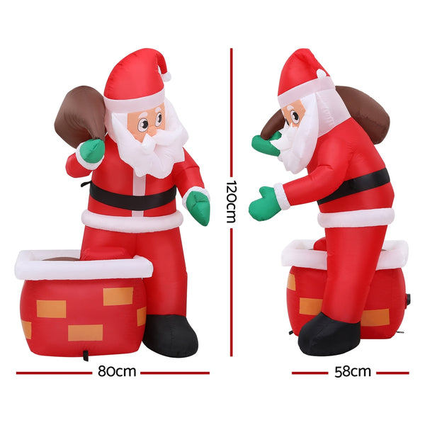 Jingle Jollys Christmas Inflatable Santa Illuminated Decorations – Oz ...