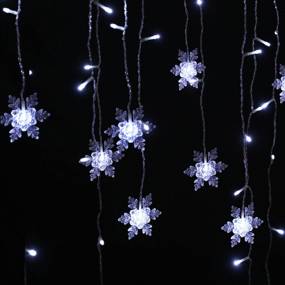 160 LED 6M Christmas Lights Icicle Light Solar Cold Jingle Jollys – Oz ...